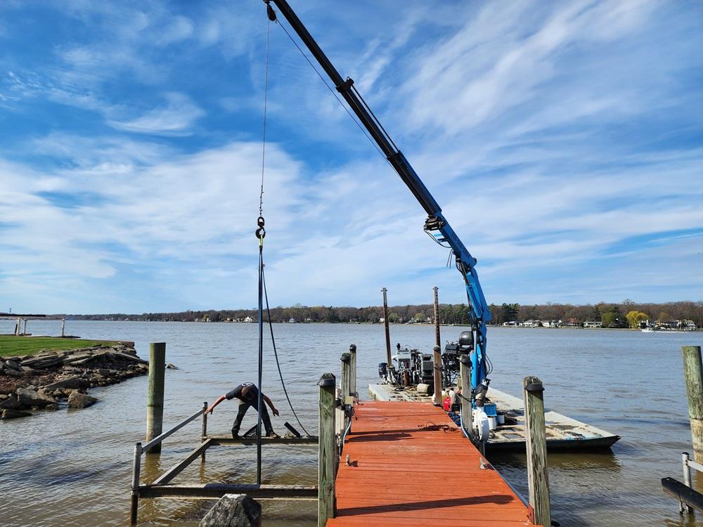 Commercial Truckable Spud Barge w Crane - Boats for Sale - Seamagazine